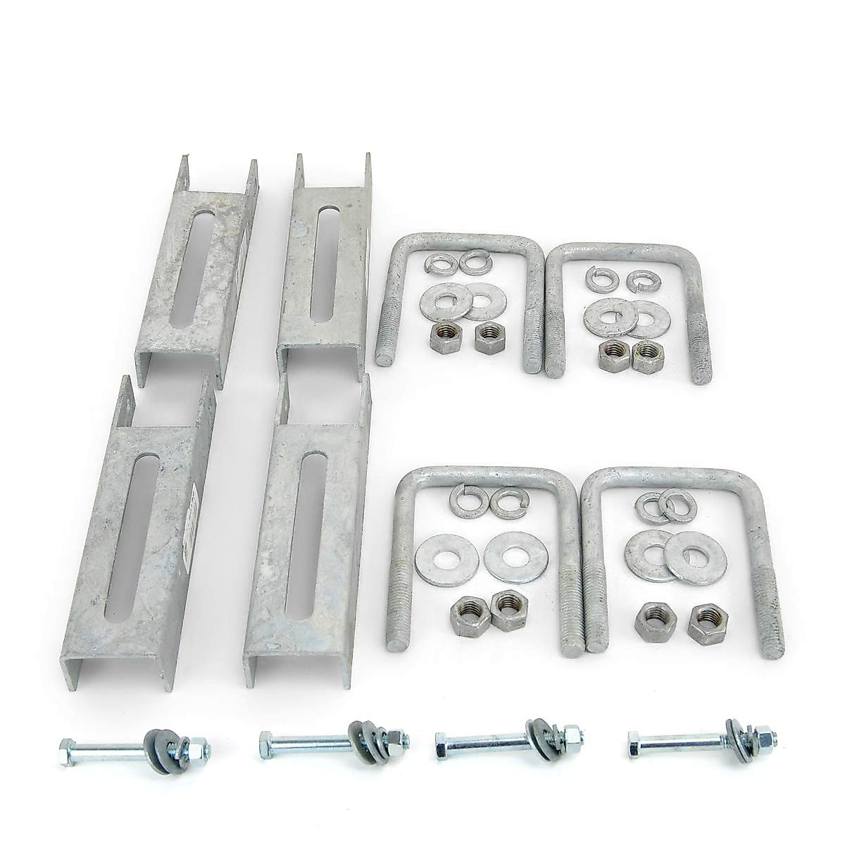 Sturdy Built (4) 8" Galvanized Vertical Bunk Bracket Kit for 3x3 Boat Trailer Cross Members