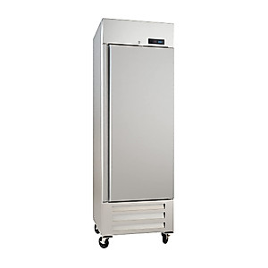 27 5/8 Inch AP-23F 20 Cu. Ft Commercial Freezer, Single Door Stainless Steel Reach-in Freezer with 3 Adjustable Shelves for Restaurants, -8°F – 0°F