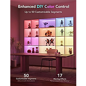 Govee RGBIC LED Strip Lights M1 with Matter, 16.4ft WiFi LED Lights for Cabinet, TV, Bed and Gaming Desk, Smart LED Lights Work with Apple Home, Alexa, Google Assistant and SmartThings, Room Decor