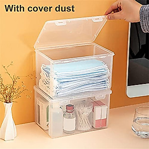 Grey990 Storage Face Cover Storage Box Multi-functional Waterproof Clear Versatile Wet Wipe Container for Bedroom