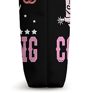 Funny Cowgirl Boots and Bling Graphic Women Girls Cowgirl Tote Bag