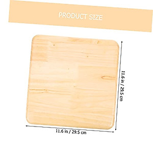 Amosfun Square Stool Restaurant Stool Seat Replacement Living Room Seat Replacement Stool Replacement Parts Square Chair Seat Replacement Furniture Acessory Square Kitchen Table Solid Wood