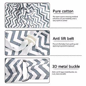 Nursing Cover, Breastfeeding Cover with Matching Pouch, Baby Car Seat Cover, Car Seat Canopy, Soft Breastfeeding Cotton for Baby with No See Through Cotton for Mother Nursing Apron for Breastfeeding