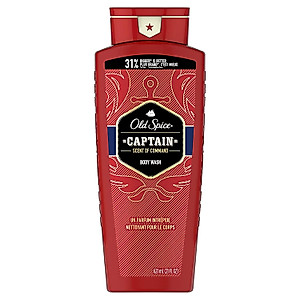 Old Spice Body Wash for Men, Captain Scent of Command, 21 Fl Oz (Pack Of 4)