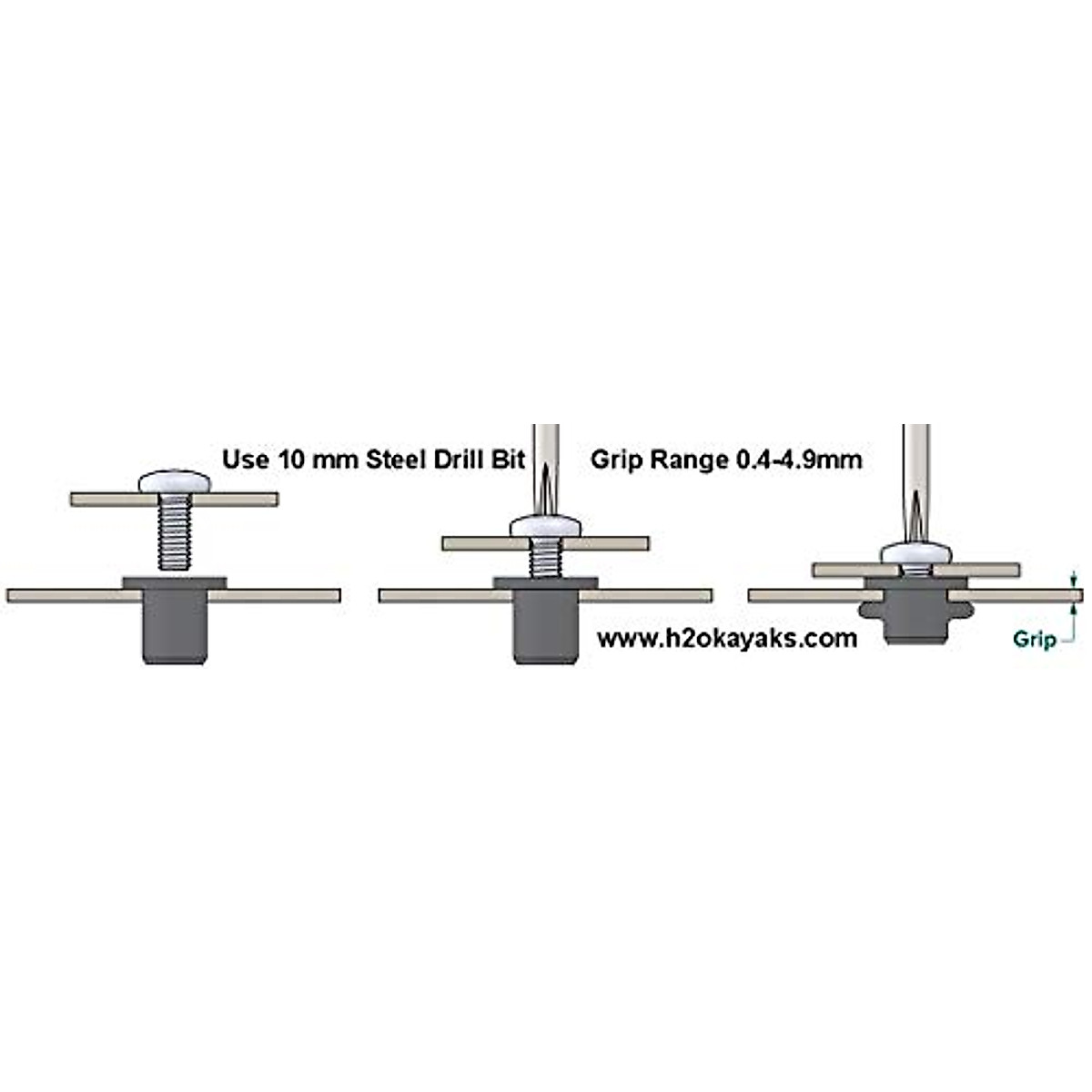 Zig Zag Cleat with Marine Grade Stainless Steel Fixings & Well Nuts