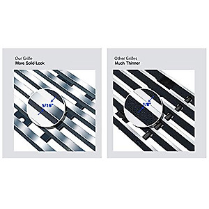 APS Compatible with Ram 1500 2006-2008 & 06-09 2500 3500 Main Upper Stainless Steel Chrome Billet Grille Grill Insert D65719A