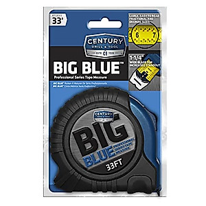Century Drill & Tool 72833 Big Blue Tape Measure, 33-Foot