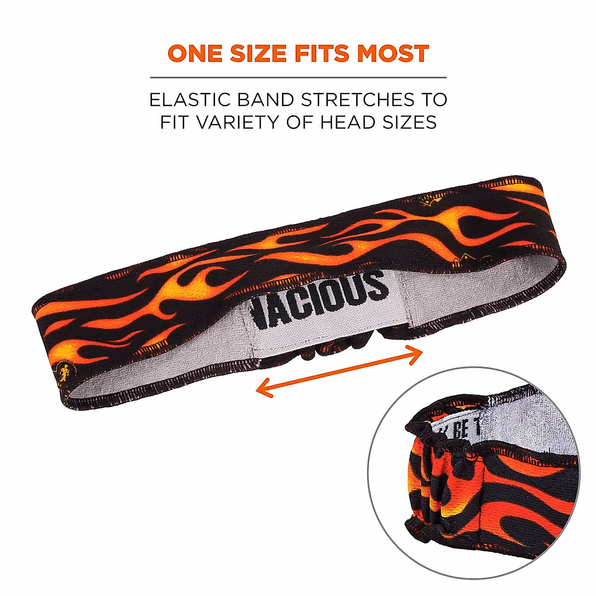 Ergodyne Chill-Its 6605 Black/Red Hi Cool/Terry Cloth Stand Alone Sweatband - 12429 [PRICE is per EACH]