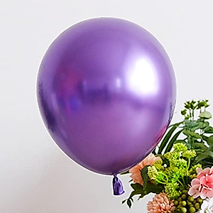 Metallic Purple Balloons-Thickened 86Pcs Chrome Purple Balloons Different Sizes 5/10/12/18 inch Purple Balloon Garland Arch Kit for Birthday Wedding Halloween Christmas Anniversary Party