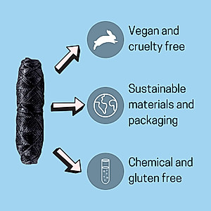 Kiba Bamboo Charcoal Floss 3 Piece Refill Set (3 x 30M Dental Floss Refills) - Eco Friendly Floss w/Candelilla Wax - Mint - Vegan