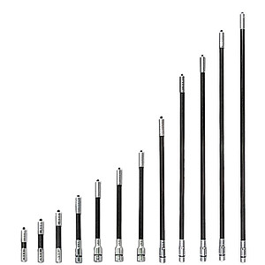 ZSHJG Archery Bow Stabilizer Balance Bar Extension Pole Rod 4-34 inch Carbon Fiber Shock Absorber for Recurve Compound Bow(12 inch)