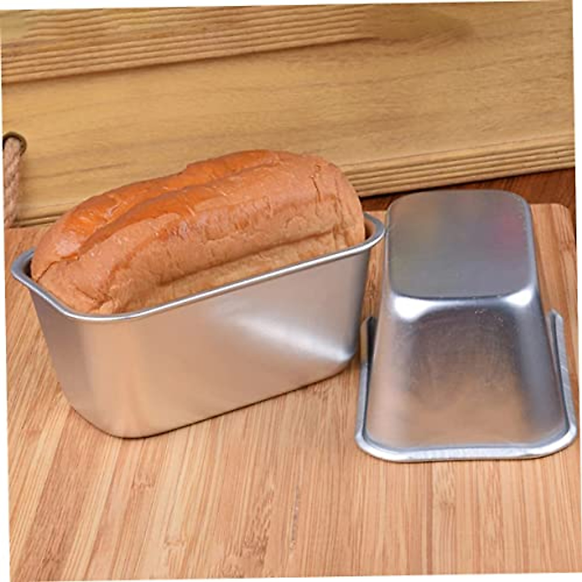 Cabilock Hamburger Buns Pizza Oven 1pc Toast Mold Jelly Donuts Nonstick Bread Box Household Toasting Box Non Stick Pan Aluminum Alloy Silver Household Hamburger Bun Cheesecake