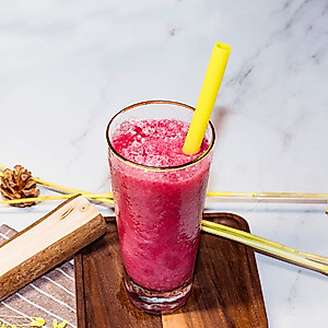 Big Silicone Straws Reusable Silicone Drinking Straws10Pcs Straight Smoothies Straws For 30&20 oz Tumblers-Reusable Straws Extra Long for Yeti/Rtic/Ozark +4 Brushes+ 1 Red Storage Pouch