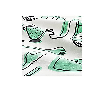 IKEA RINNIG Set of 4 Tea Towels Dish Towel Green White Pack Patterned Design