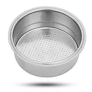 Stainless Steel Coffee Filter, 51mm Double Layer Pressurized Filter Basket Espresso Filter Basket for Portafilter Coffee Machine(Double Cup)