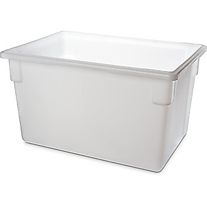 Carlisle FoodService Products Storplus Food Storage Container with Stackable Design for Catering, Buffets, Restaurants, Polyethylene (Pe), 21.5 Gallon, White, 21.5 Gallon, 26" x 18" x 15"