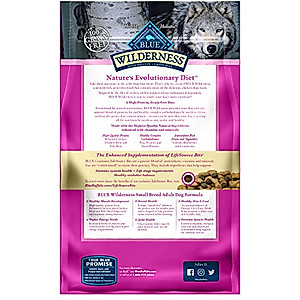 Blue Buffalo Wilderness High Protein, Natural Adult Small Breed Dry Dog Food, Chicken 11-lb