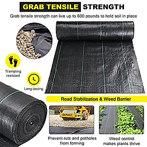 Driveway Fabric, 6x300 ft Road Fabric Commercial Weed Barrier Fabric, Landscape Fabric Heavy Duty 3.5OZ French Drain Fabric for Erosion Control,Landscape Fabric,Weed Barrier,Construction Projects
