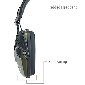 Howard Leight by Honeywell Impact Sport Sound Amplification Electronic Shooting Earmuff, Green