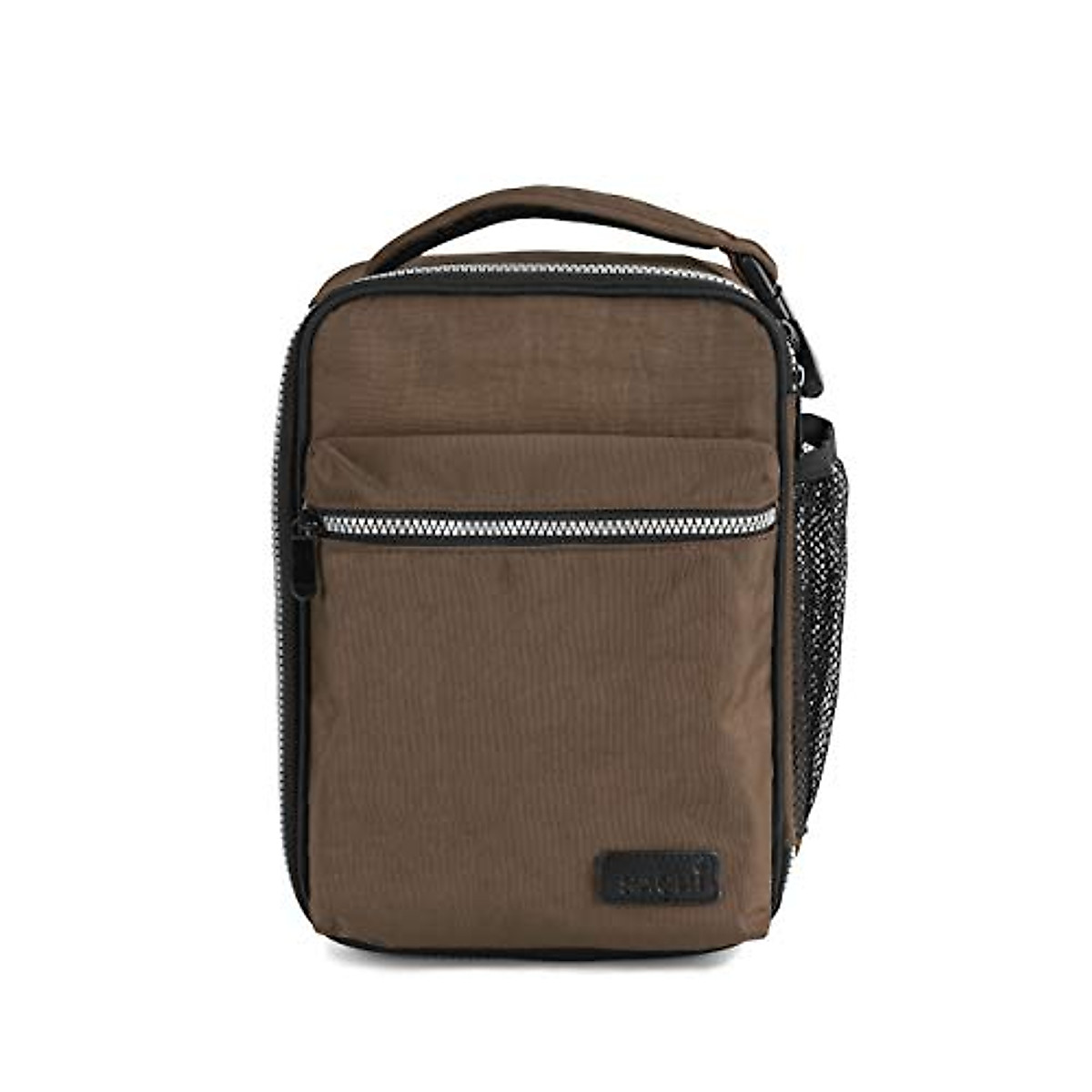 Sachi Explorer Durable Insulated Lunch Tote, Lunchbox with Heavy Duty Zipper, Large Lunch Bag, for Men with Hands Free Buckle Handle Loncheras Coffee