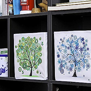 Storage Cubes with Diamond Painting, Organizer Container Folding Storage Box 5D DIY Diamond Painting Kits Art Craft for Desktop Toys Sundries Pantry Closet, Toys, Bedroom Organizer