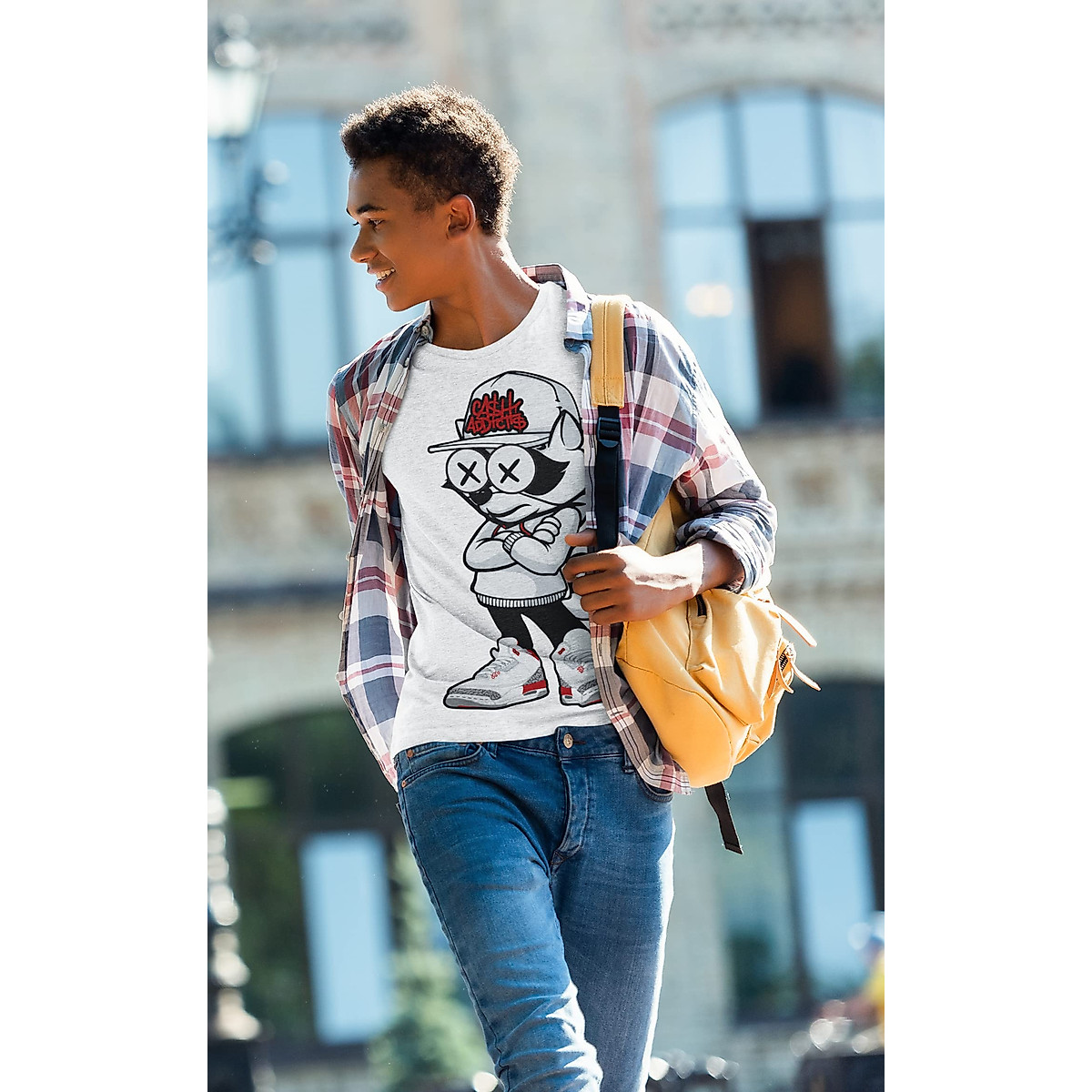 Jordan 3 Fire Red Shirt to Match Cash Addicts Men's T Shirt, Tee to Match Jordan 3 Fire Red, Tshirt to Match Jordan 3s