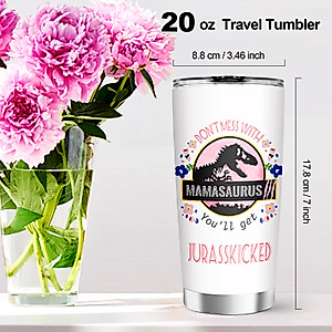 Gifts for Mom from Daughter, Son, Husband-Best Mom Ever Gifts, Funny Mothers Day Gift Birthday Gifts for Mom Mamasaurus Tumbler Great Mother Present First Mothers Day Gifts for New Mom 20 Oz