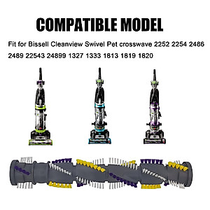 Vacuum Cleaner BrushRoll Compatible with Bissell Cleanview Swivel Pet crosswave 2252 2254 2486 2489 22543 24899 1327 1333 1813 1819 1820 Part No. 1604545