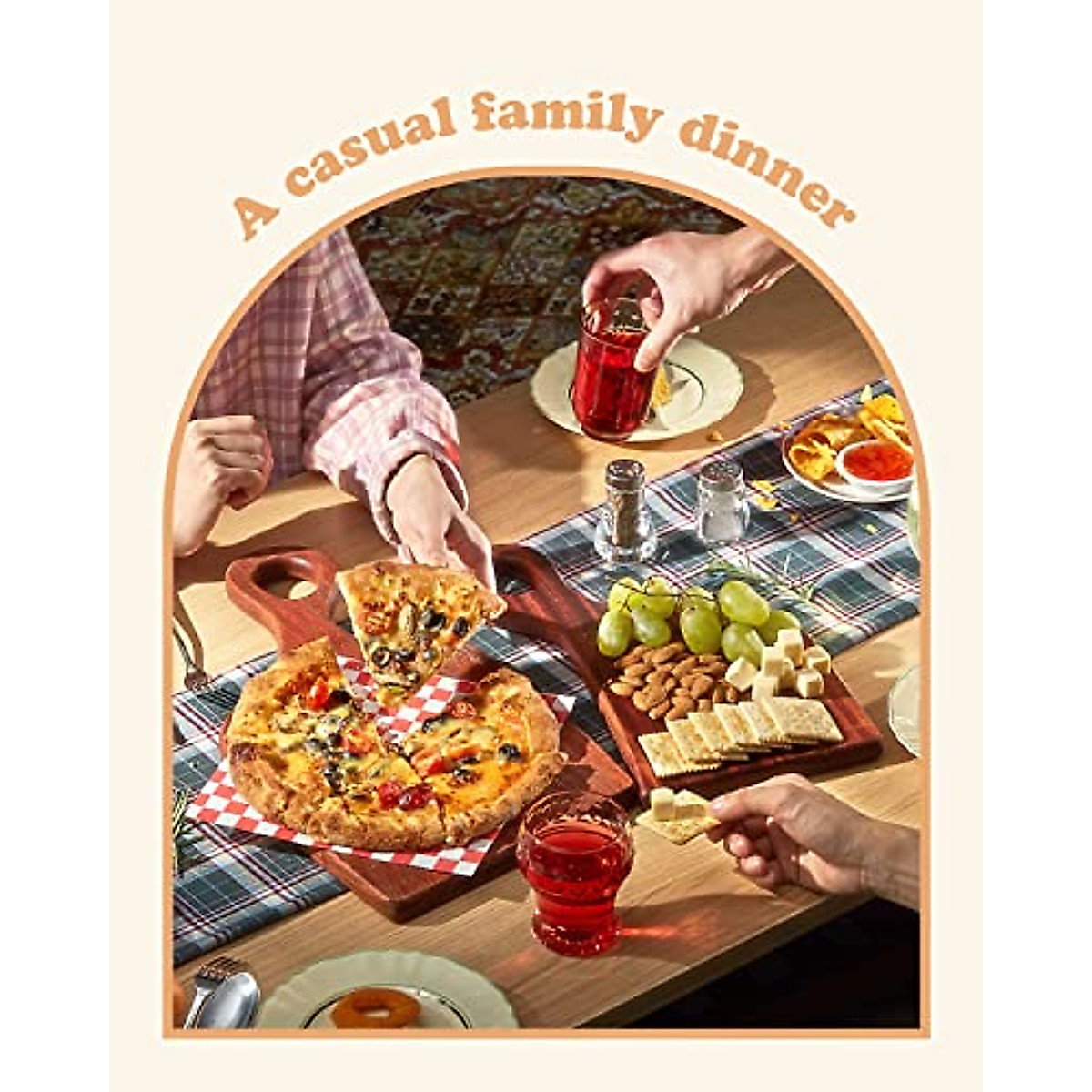 Perfect Anniversary, Wedding, Housewarming Gifts for The Couple - 2 Piece Solid Wood Cutting Board Set with Handle for Kitchen - Decorative Serving Charcuterie Board by We Made