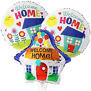 Welcome Home Balloons with House Shaped Balloons - Welcome Home Decorations | Welcome Home Party Decorations | House Warming Balloons | Welcome Home Balloons Decorations | Back To School Decorations