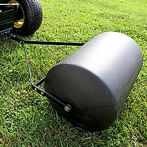 Brinly PRC-241BH-A 270 lb. Combination Push/Tow Poly Lawn Roller with Easy-Turn Tethered Plug, 18 by 24"