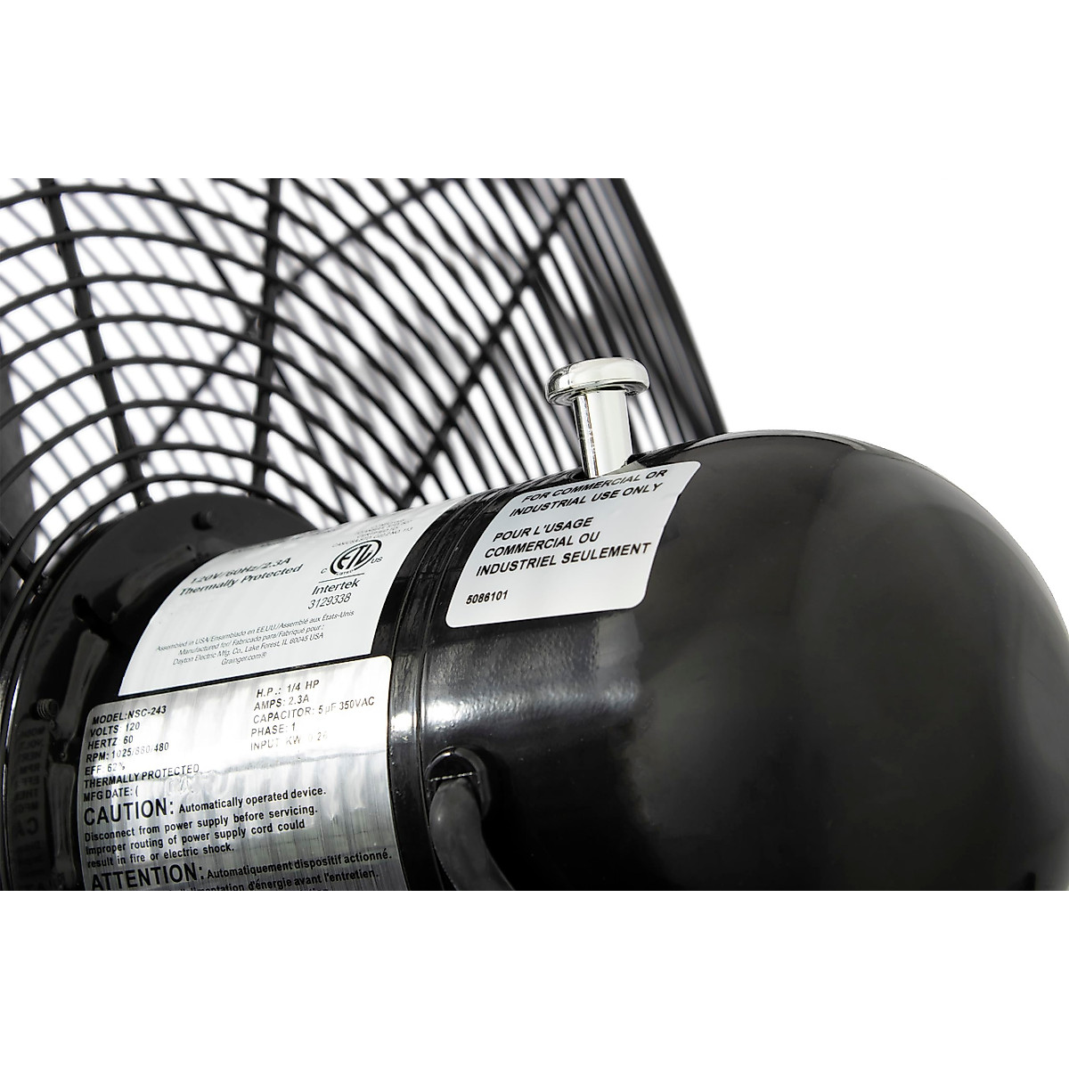 Air King 9035 30-Inch Industrial Grade Oscillating Wall Mount Fan, 1/4-Horsepower, Black Finish