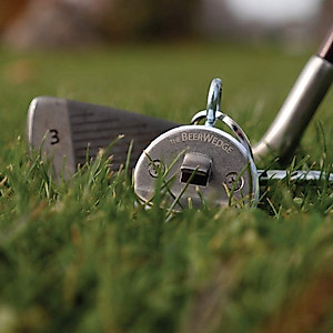 Golfer Gift, Bottle Opener from Real Golf Ball, The BeerWedge, FETCH", Keychain for Bag, Golf Novelty
