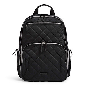 Vera Bradley womens Performance Twill Commuter Backpack Bookbag, Floating Plum Pansies, One Size US