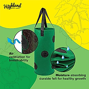 Hanging Strawberry Planter Outdoor Upside Down Tomato Planter Indoor Strawberry Hanging Grow Kit Tomatoes Vertical Design Hanging Tomato Planters Tomato Plant Hanger with Holes Hook Included