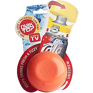 Compac Compac Quiktop Can Cap, Red, Keep Drinks Fresh & Fizzy - Turn Cans Into Bottles (Pack of 3)