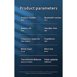 Bluetooth Headphones True Wireless Earbuds 48Hrs Playtime with Wireless Charging Case LED Power Display Wireless & Type-C Charging Waterproof in-Ear TWS Earphones for Phone Computer Laptop Sports m40