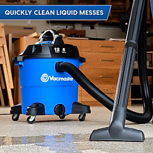 Vacmaster Blue Line 12-Gallon* 5 Peak HP† Wet/Dry Vacuum with Detachable Blower VBV1210