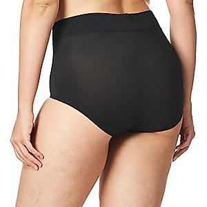 Warner's Women's No Pinching No Problems Dig-Free Comfort Waist Microfiber Brief 5738, Rich Black, 7