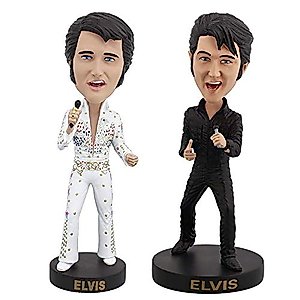 Royal Bobbles Elvis Presley, Aloha from Hawaii Bobblehead & '68 Comeback Special Bobblehead Bundle Pack