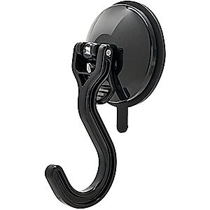 Bracketron Heavy Duty Vacuum Suction Cup MightyHooks Specialized for Many Surfaces - Kitchen, Bathroom & Home or Auto Organization (2 Pack) (Black/Small)