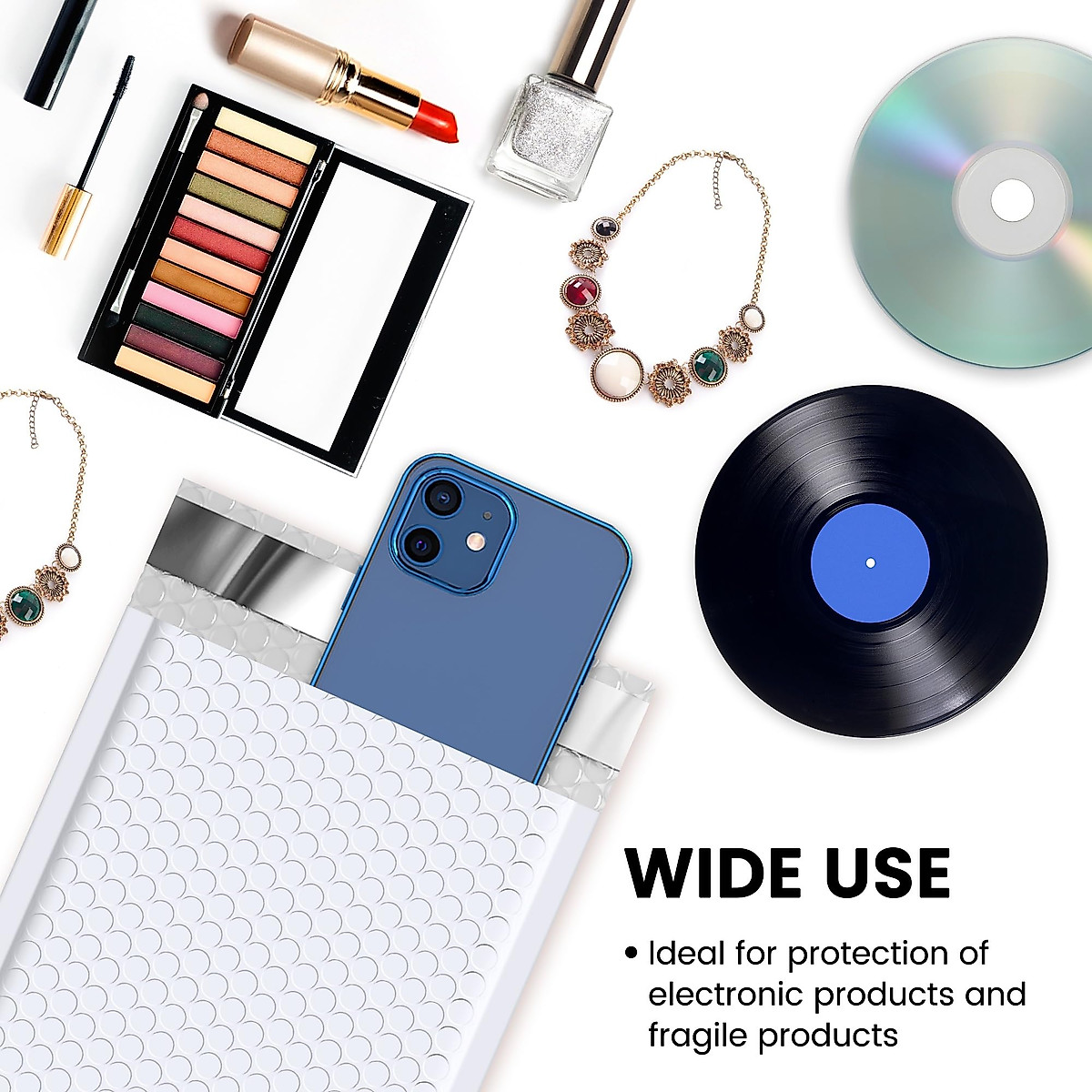 Fuxury Bubble Mailer White, 100 Pack 6x10 Bubble Mailers,Self Seal Waterproof Mailing Envelopes, Bubble Padded Envelopes, Shipping Bags for Mailing,Packaging, Small Business, Boutique, Bulk #0