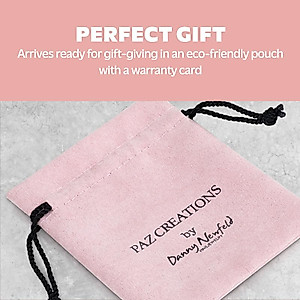 Paz Creations Ring For Women - 925 Sterling Silver Vintage Rings For Woman - Handcrafted Rose Flower Design With Gemstones - Jewelry with One Year Warranty - Amethyst Size 8