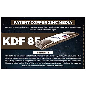 4.5" x 10" Whole House Refillable Water Filter Cartridge - GAC Catalytic Carbon + Birm + KDF 85: Removes Iron, Manganese, Hydrogen Sulfide - Rotten Egg Smell - Compatible with 10" Big blue Housing