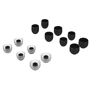 AWADUO for Sony WF-1000XM3 Silicone Earpads, Silicone Protective Earphone Ear Tips Case Cover Shell for Sony WF-1000XM4, Soft and Durable(Silicone Black)