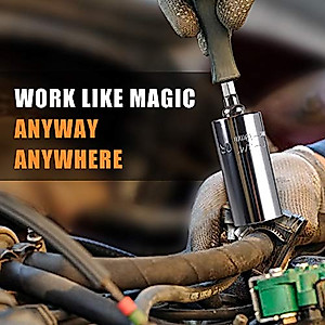 Super Universal Socket Tools Gifts for Men - Christmas Stocking Stuffers for Men Socket Set with Power Drill Adapter Grip Socket Cool Gadgets for Men Birthday Gifts for Dad Men Women Husband (7-19mm)