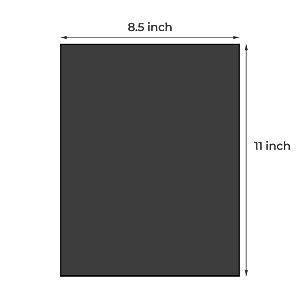 Frametory, 8.5x11 Black Uncut Picture Mat Boards, Backing Boards for Frames, Photos, Crafts - Pack of 12