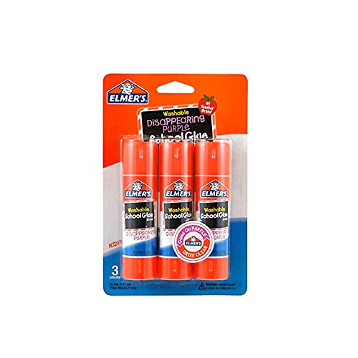 Elmer's E520 .21 Oz Washable School Glue Sticks 3 Count