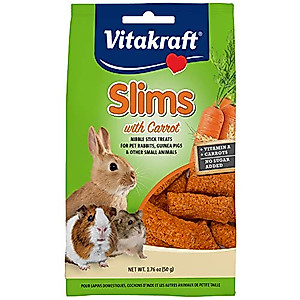 Vitakraft Slims Small Animal Treats - Carrot - Crispy Nibble Stick Treat - 1.76 oz