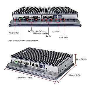 Rugged Touchscreen Tablet, Industrial Tablet PC Single Point Control 100‑240V for Electronic Education (US Plug)